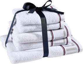 XXXLutz SADA RUČNÍKŮ A OSUŠEK, bílá Tommy Hilfiger - Sady ručníků - 005639108201