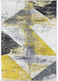 Koberce Breno Kusový koberec ALORA A1012 Yellow, Žlutá, Vícebarevné, 140 x 200 cm