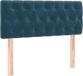 Box spring postel s matrací tmavě modrá 90x190 cm samet 3141459