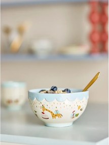 Světle modrá/krémová dětská miska z kameniny ø 13,5 cm Celebrate – Bloomingville Mini