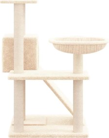 Škrabadlo pro kočky se sisalovými sloupky krémové 82 cm 171666