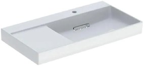 Geberit ONE - Umyvadlo 900x480x142 mm, skrytý přepad, s otvorem pro baterii, vodorovný odtok, KeraTect, bílá 505.043.00.1