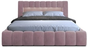 Eltap Čalouněná postel Lamica s úložným prostorem - dřevo Materiál a barva potahu: Monolith 84 - šedá, Rozměry (cm): 140x200