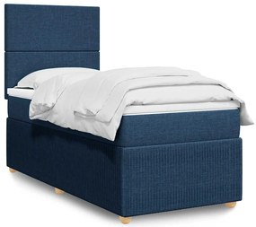 Box spring postel s matrací modrá 80x200 cm textil 3294182