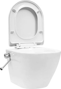 Závěsné WC bezobrubové s podomítkovou nádržkou keramika bílé 3055348