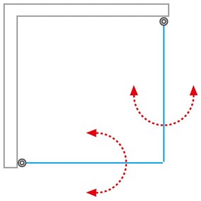 Sprchové dveře jednokřídlé LZCO1 Viz technická specifikace Transparent Brillant LYE2/800+LYE2/800 800 800 LYE2/800_LYE2/800
