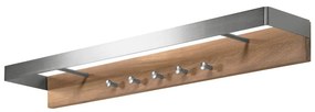 Kovový nástěnný věšák ve stříbrné a přírodní barvě Noa – Spinder Design