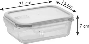 TESCOMA Dóza FRESHBOX GLASS 1,0 l, obdélníková