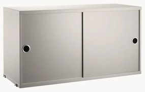Skříňka pro modulární regálový systém's posuvnými dveřmi String System