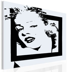Obraz Klasická Marilyn - ženský černo-bílý minimalistický portrét