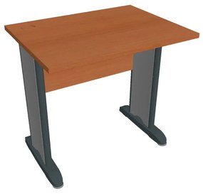 Stůl pracovní rovný 80 cm hl. 60 cm - Hobis Cross CE 800 Dekor stolové desky: třešeň, Dekor lamino podnože: třešeň, Barva nohou: černá