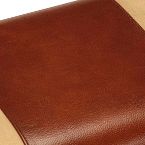 Lavice gymnastický kůň 58 cm hnědá pravá kůže a mangovník 320785