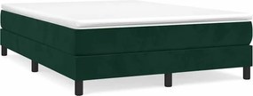 Box spring postel s matrací tmavě zelená 140x190 cm samet 3144330
