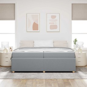Rám postele Světle šedá 200 x 200 cm textil 3398431