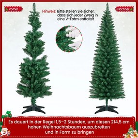 Umělý vánoční stromek Yaheetech – zelená, 7 ft (267793964763)