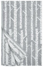 Lněný ručník Koivu, černo-bílý, Rozměry  95x150 cm