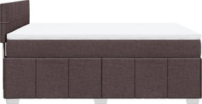 Box spring postel s matrací tmavě hnědá 140x200 cm textil 3289394