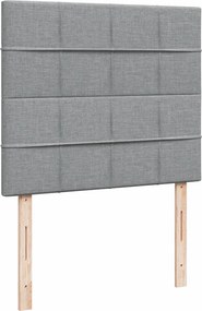 Box spring postel s matrací světle šedá 120 x 200 cm textil 3291247