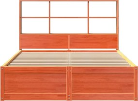 Postel bez matrace voskově hnědá 160 x 200 cm masivní borovice 3323451
