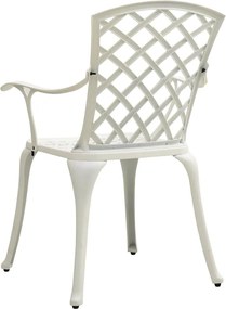 3dílný bistro set litý hliník bílý 3070588