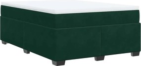 Box spring postel s matrací tmavě zelená 160x200 cm samet 3285296