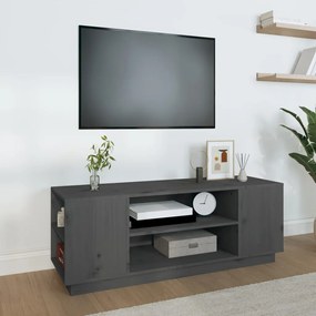TV skříňka šedá 110x35x40,5 cm masivní borové dřevo
