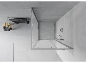 Mexen Rio čtvercový sprchový kout 90 x 90 cm, Vzor jinovatky, Chromovaná - 860-090-090-01-30