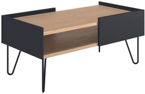 OnaDnes -20% Černý dubový konferenční stolek TEMAHOME Nina 100 x 53 cm