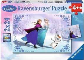 Ravensburger puzzle ledové království: sestry navždy 2x24 dílků