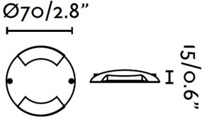 FARO 70547 - LED Venkovní zápustné svítidlo KEENAN LED/0,8 W/12V IP67