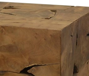 Konferenční stolek, pravý teak, 50x50x35 cm, hnědý - Default Title