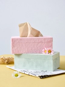 Sinsay - Velurová krabička na kapesníčky - pastelová růžová