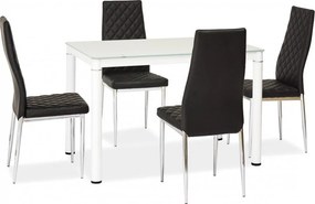 Casarredo - Komfort nábytek Jídelní stůl GALANT 70x110, kov/sklo, bílá