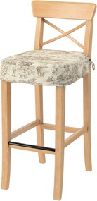 Sedák na židli IKEA Ingolf - barová barva hnědá látka vzorované