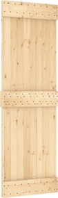 vidaXL Posuvné dveře s kováním 70 x 210 cm masivní borové dřevo [3203230]