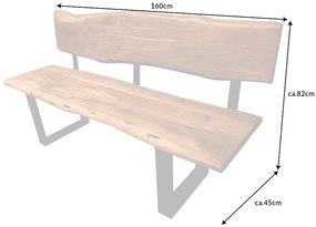 Jídelní lavice ATHAMÁS Dekorhome 200 cm