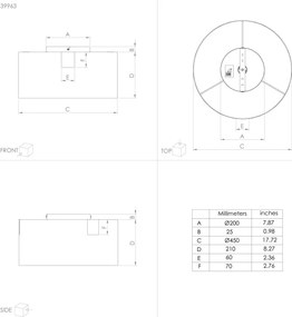 Eglo 39963 - Stropní svítidlo TORTOLA 1xE27/40W/230V černá/zlatá