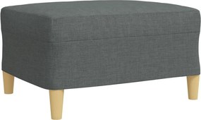 4dílná sedací souprava s podnožkou a polštáři tmavě šedá textil 3278312