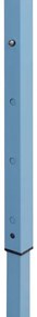 Profesionální skládací party stan 4 bočnice 3 x 6 m ocel modrý - Default Title