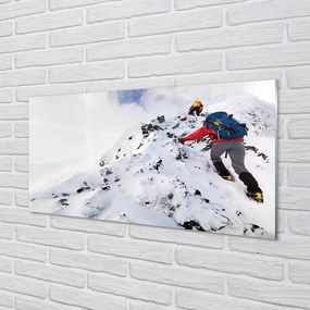 Obraz na skle horolezectví 100x50 cm