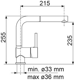 Kuchyňská vodovodní baterie Sinks MIX 3 P - N6 Nanoblack