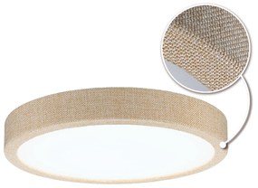 Paulmann 71054 Cosara, textilní stropní svítidlo s korónou, 15W LED 4000K, průměr 30cm, béžová, IP44