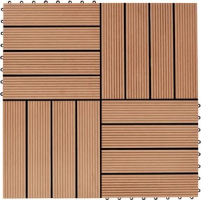 vidaXL WPC dlaždice 30x30cm 11 ks 1 m2, [45023] Barva: barva teak