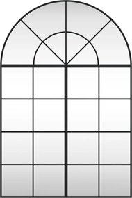 Nástěnné zrcadlo černé 80 x 120 cm oblouk železo 3200608