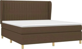 Box spring postel s matrací tmavě hnědá 160x200 cm textil 3128696