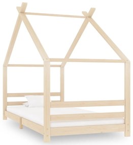 Rám dětské postele masivní borové dřevo 90 x 200 cm - Default Title