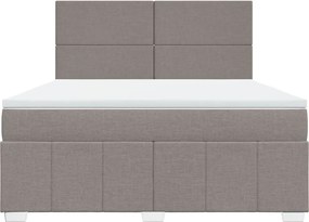 Box spring postel s matrací taupe 180x200 cm textil 3294044