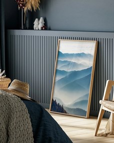Oboustranný plakát Mlhavá Krajina / Podzimní Stromy | 30 x 42 cm | DP351303