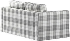 Potah na pohovku IKEA  Karlstad 2-místná , nerozkládací, dlouhý barva šedá látka pletený vzor, vzorované