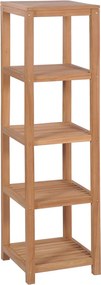 Úložná skříňka do koupelny se 4 policemi teak 42 x 42 x 165 cm 246500